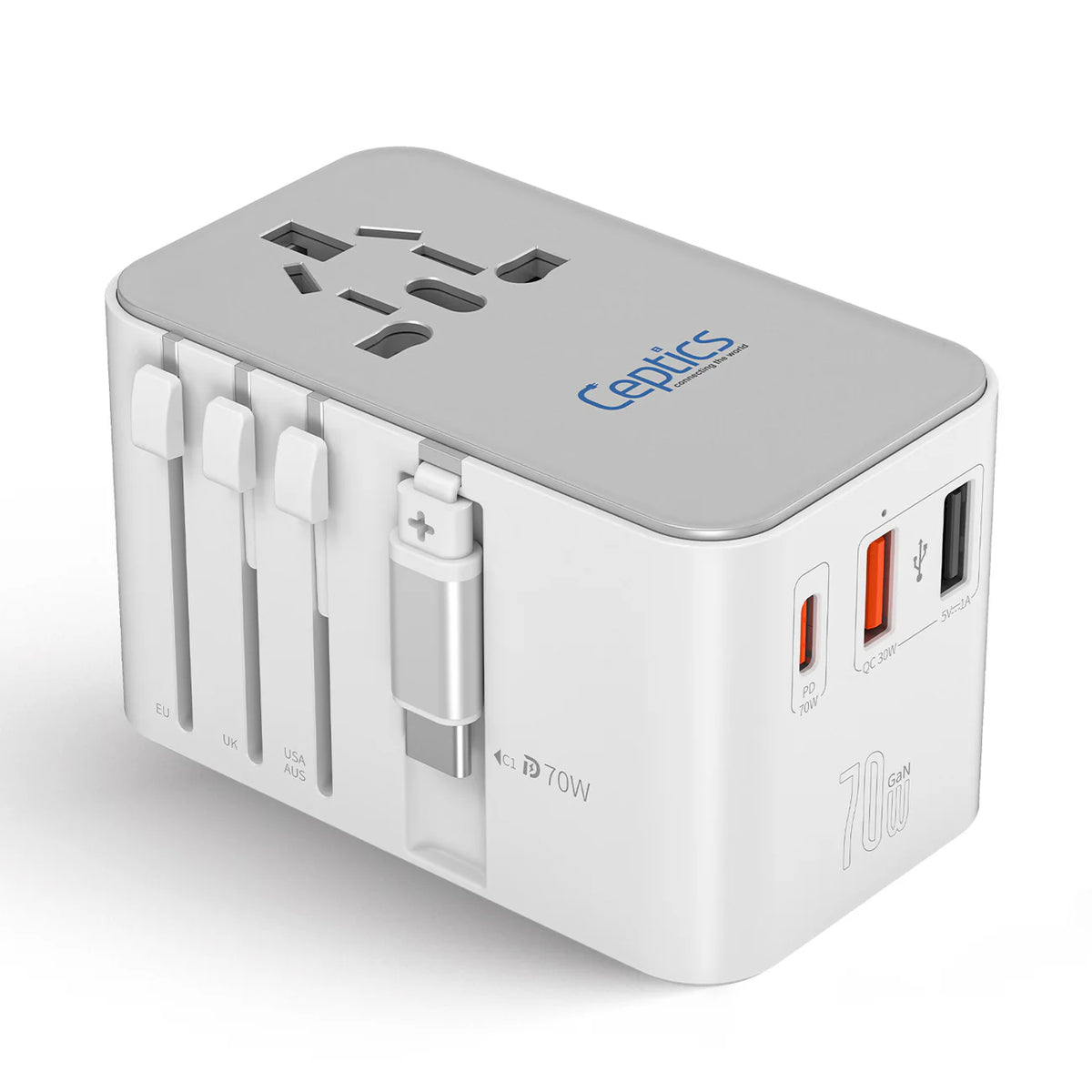 Ceptics 70W Universal Travel Adapter - 5 in 1 – U.N. Luggage Canada